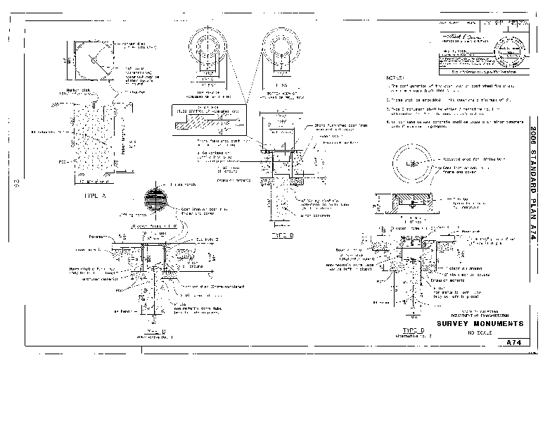 A74 Survey Monument--Type D | Long Beach Iron Works
