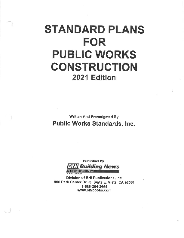 SPPWC 2021 STANDARD PLANS | Long Beach Iron Works