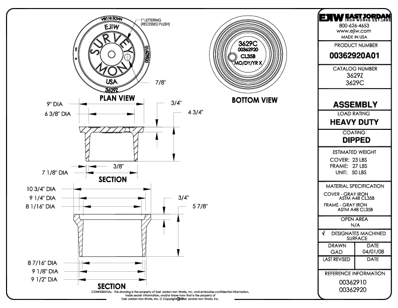 A74 Survey Monument--Type D | Long Beach Iron Works